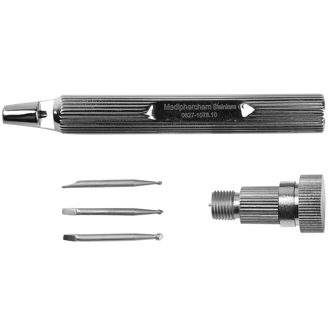 Nagelboor met 3 boortjes - handmodel - De Boer Dental