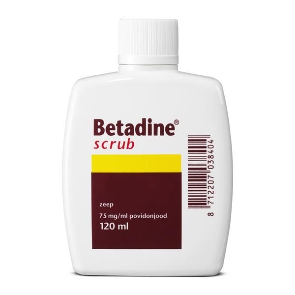 Betadine scrub 120 ml kopen - Uit voorraad leverbaar!! - De Boer Dental