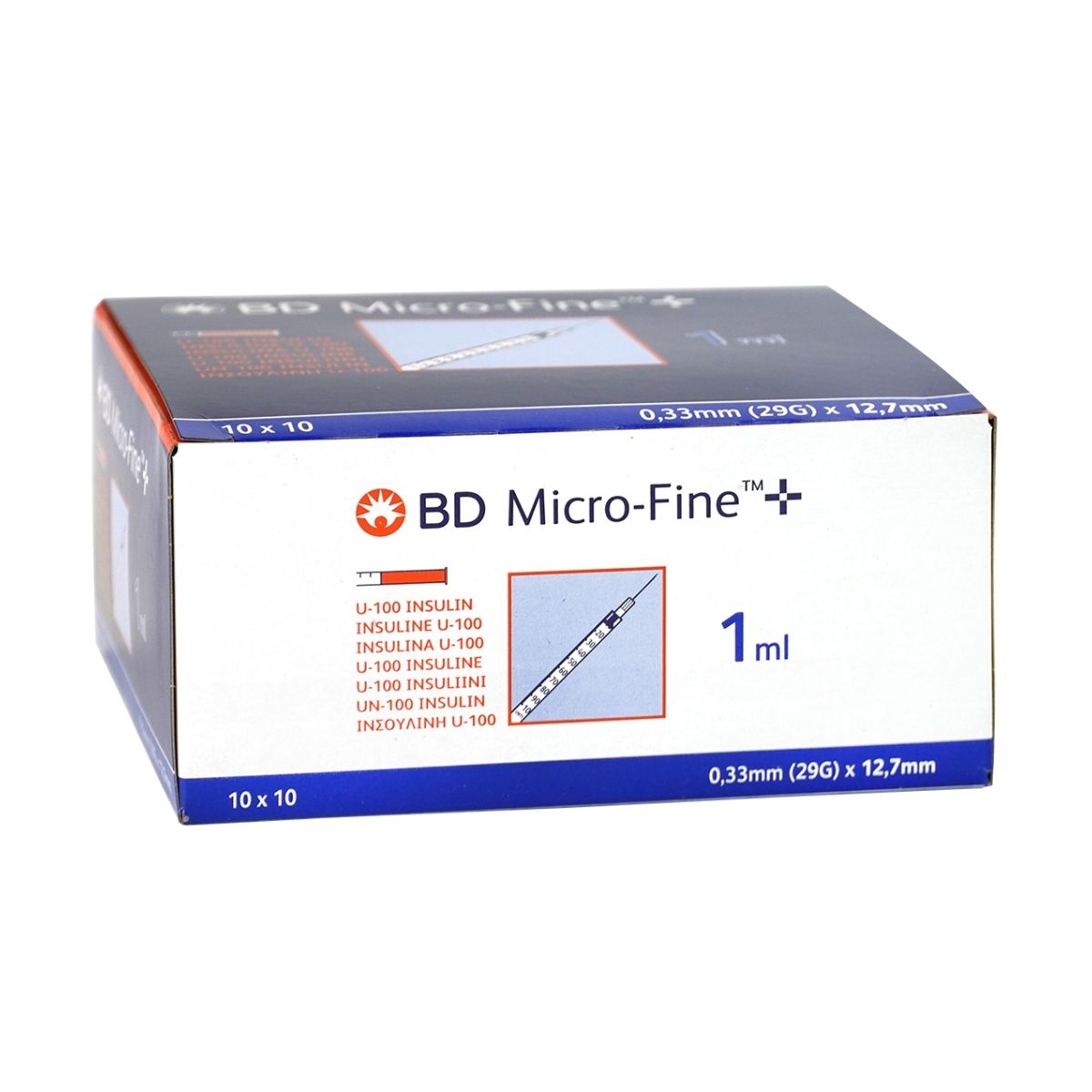 BD Microfine insulinespuit 1ml + naald 0,33x12,7mm U100/ REF324827 - De ...