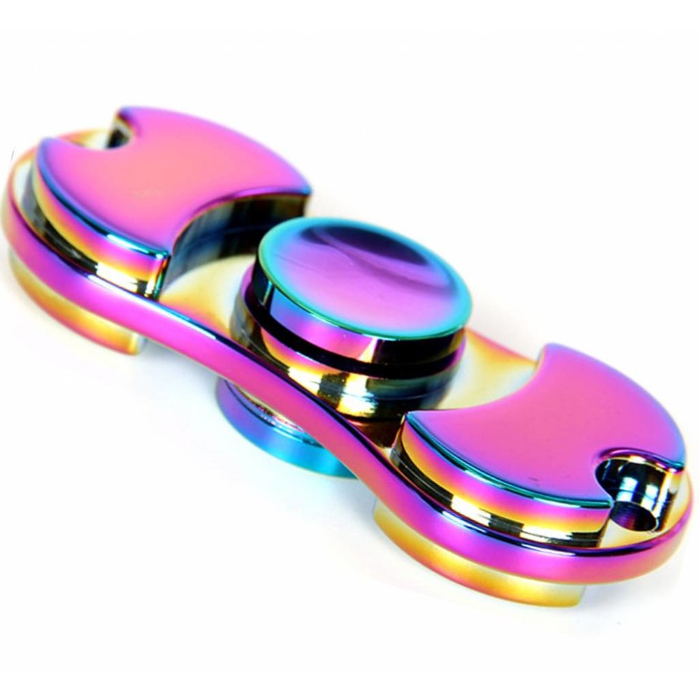 Metalen hand spinner Dual-Bar Rainbow | Megatip.be
