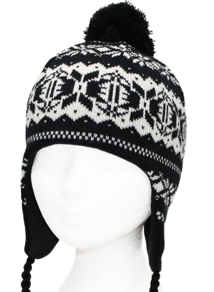 Gebreide Peru Muts Unisex Zwart/Wit | Megatip.be Gebreide Peru Muts Unisex Zwart/Wit | Megatip.be