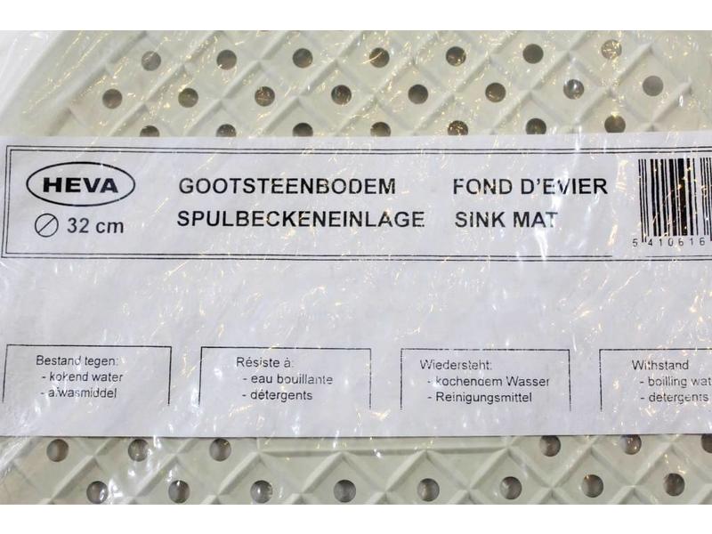 Rubber Gootsteenmat rond Ø 32 cm. - Megatip.be