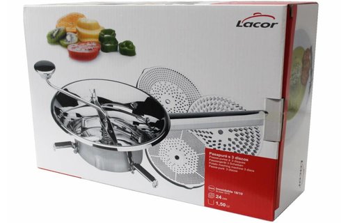 Passe Vite Inox 24 cm. Met 3 Schijven | Megatip.be