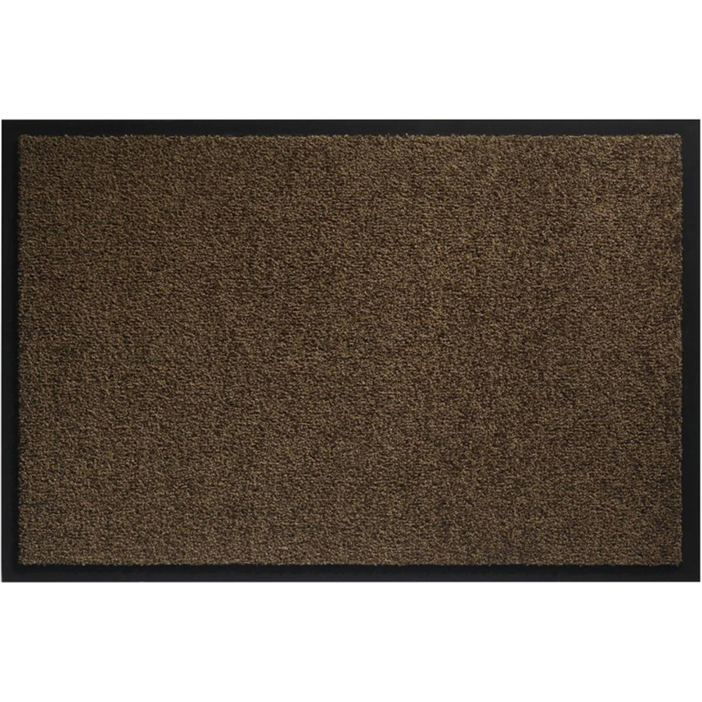 Wasbare schoonloopmat Bruin / Teak 80x120 cm. | Megatip.be Wasbare schoonloopmat Bruin / Teak 80x120 cm. | Megatip.be