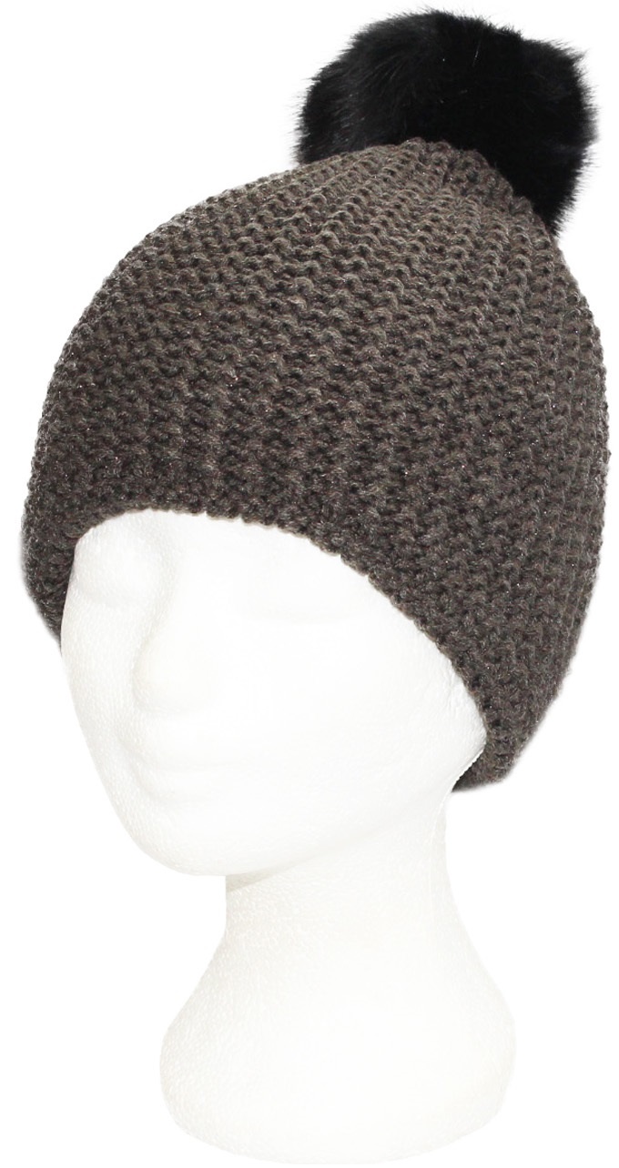 Dames Muts met fur pompon Dames Muts met fur pompon