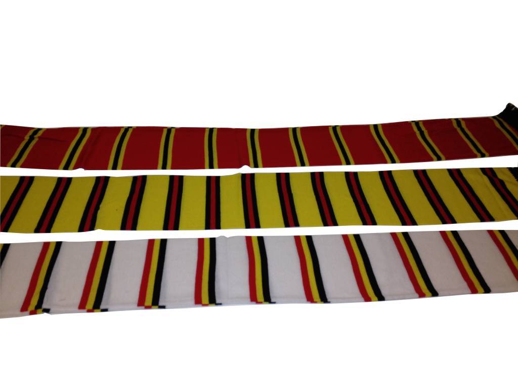 Sjaal gestreept België Geel / Zwart / Rood | Megatip.be Sjaal gestreept België Geel / Zwart / Rood | Megatip.be