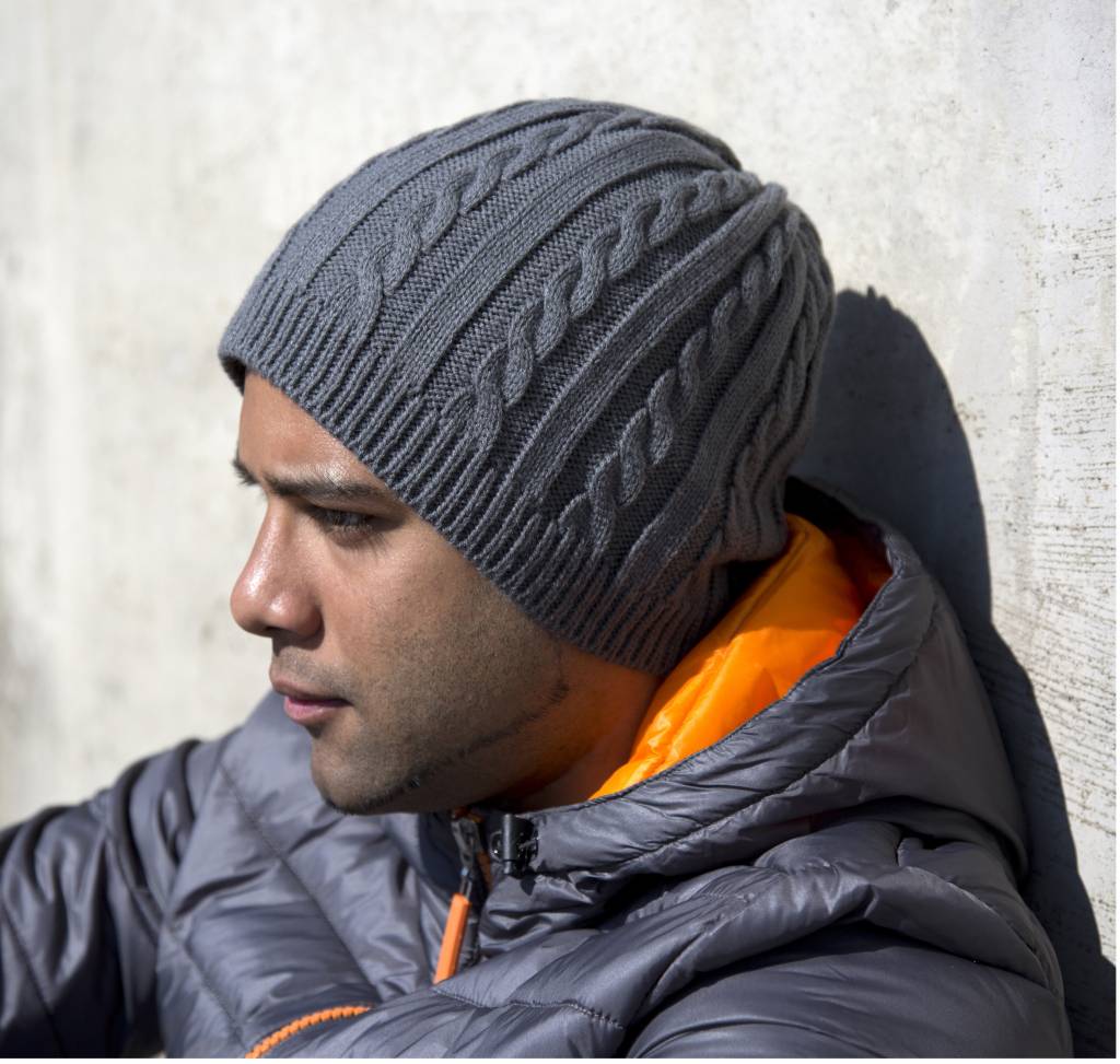 Gebreide muts met fleece grijs | Megatip.be Gebreide muts met fleece grijs | Megatip.be