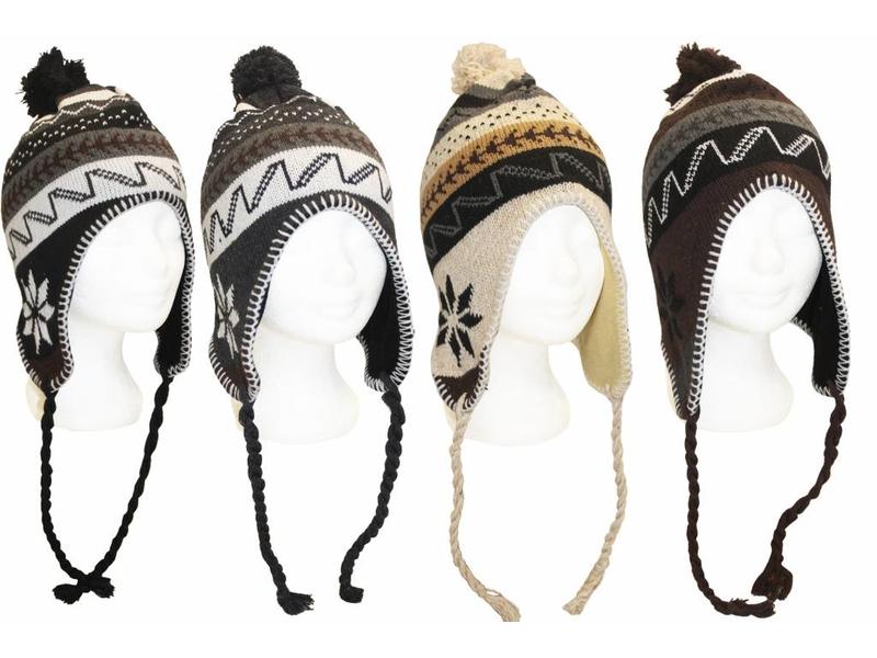 Peruaanse muts voor Dames en Heren in verschillende kleuren - Megatip.be