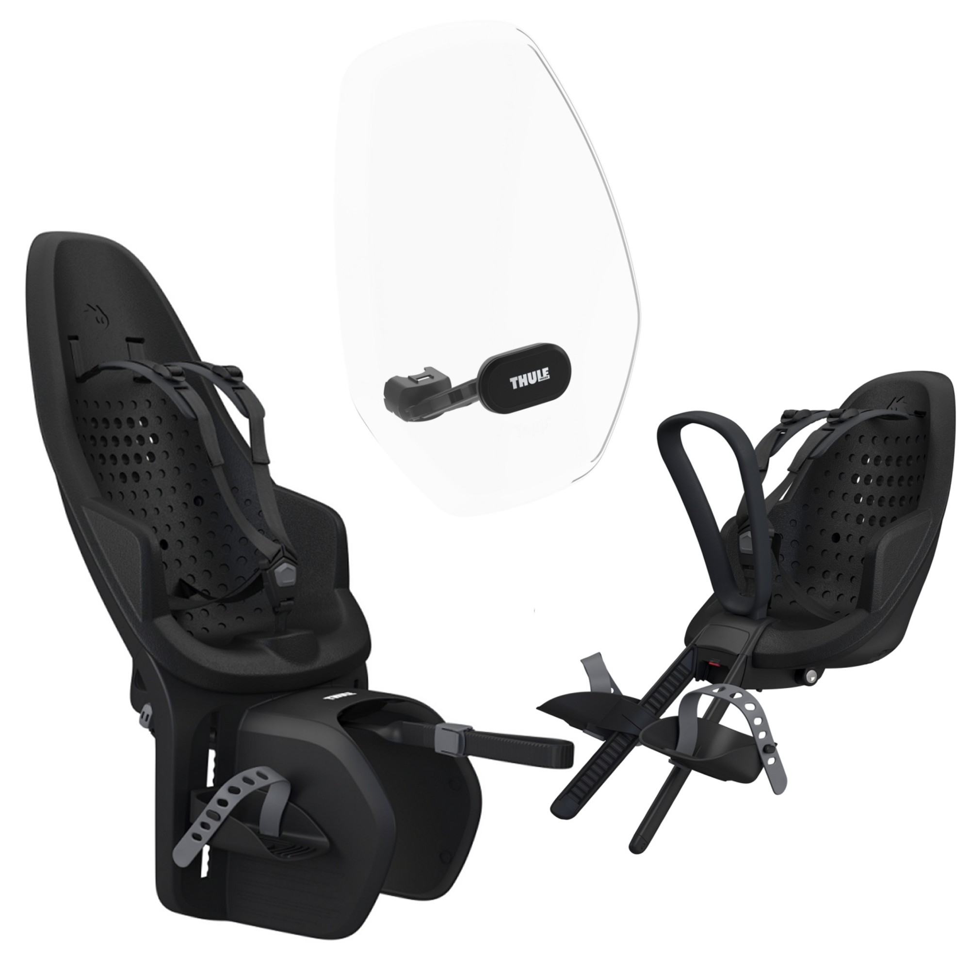Thule Yepp 2 compleet pakket met extra voordeel Black - Fiets-stoeltje.nl
