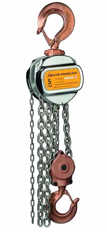 handtakel vonkvrij - ATEX zone 1 - met gegalvaniseerde lastketting ...