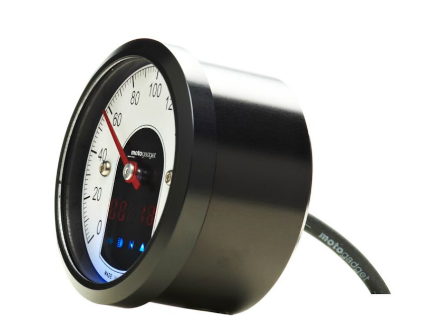Motoscope Tiny Speedo black kopen bij CafeRacerWebshop.com
