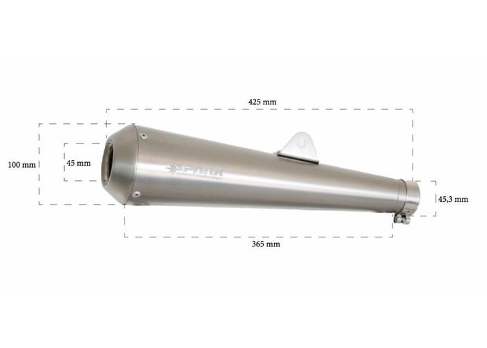 Spark Universal Classic muffler - CafeRacerWebshop.com
