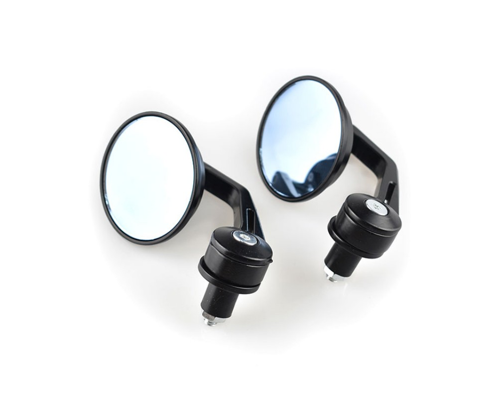 Black Bar End Mirrors For 22mm And Inch Handlebars