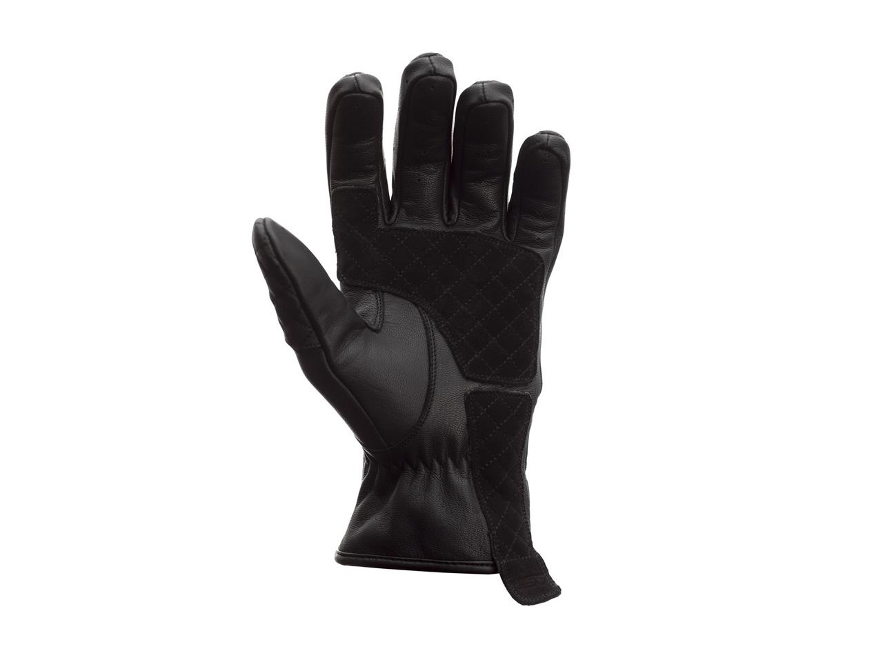 Black Matlock Leather Motorcycle Gloves kopen bij CafeRacerWebshop.com