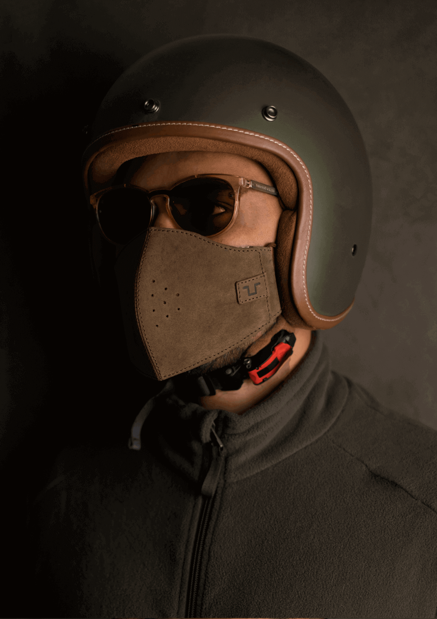 Leather Face Mask kopen bij CafeRacerWebshop.com