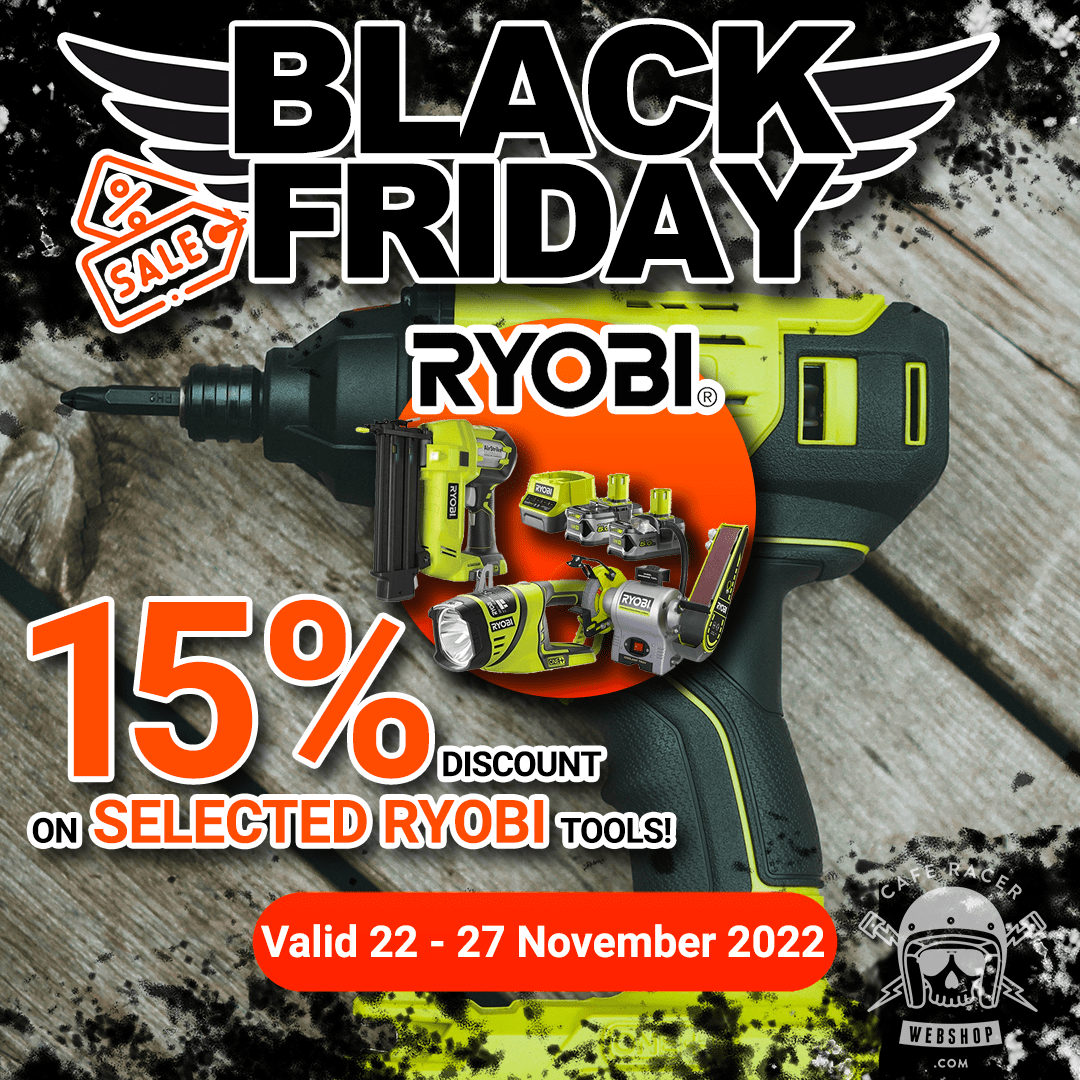 BLACK FRIDAY - Ryobi Blowout Sale! @caferacerwebshop - CafeRacerWebshop.com