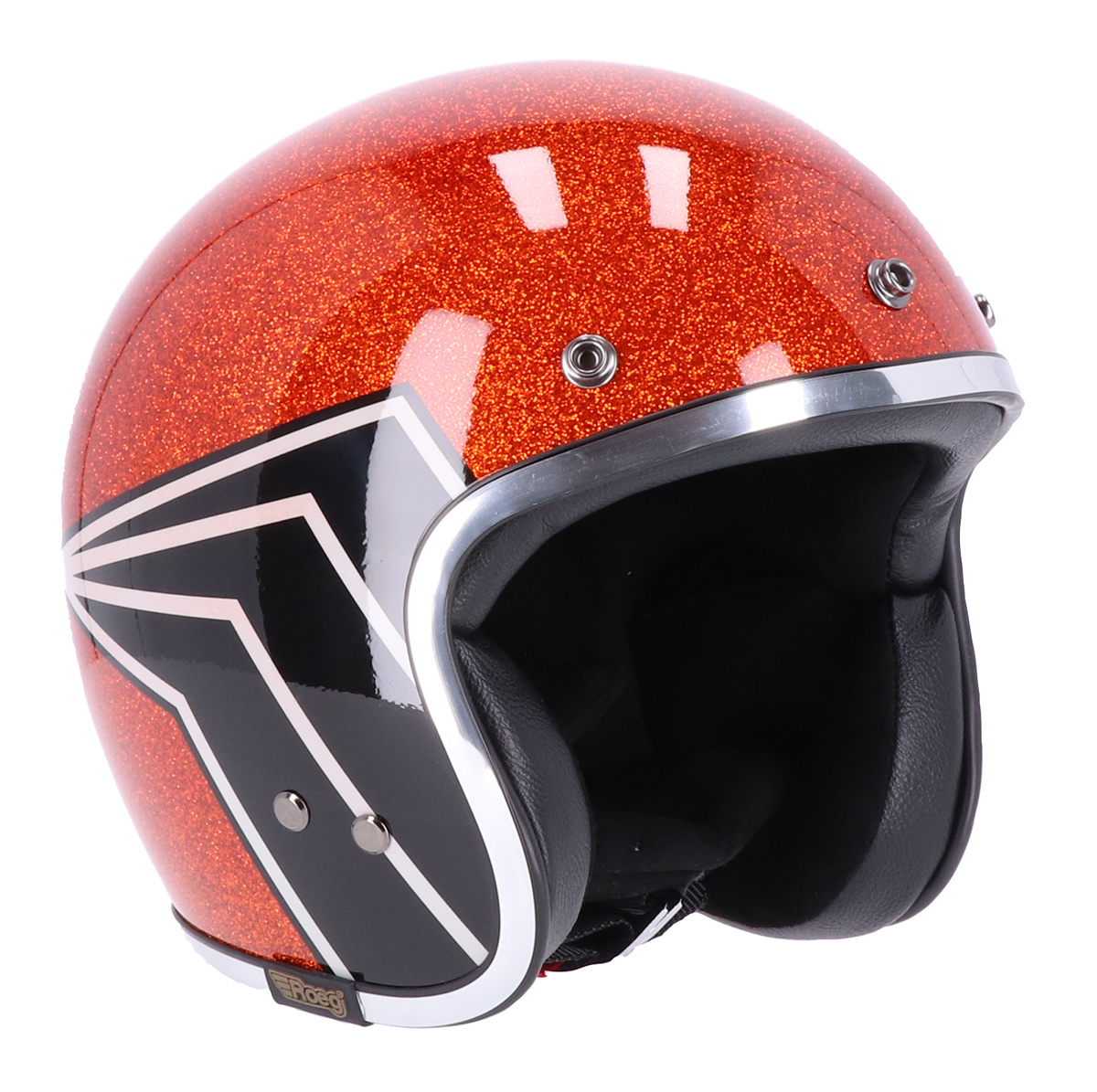 Roeg 13 1/2 Skull bucket helm - Ruby metal flake - CafeRacerWebshop.com