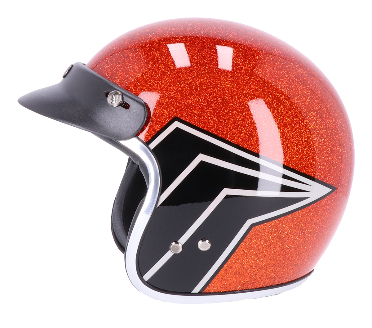 Roeg 13 1/2 Skull bucket helmet - Ruby metal flake - CafeRacerWebshop.com