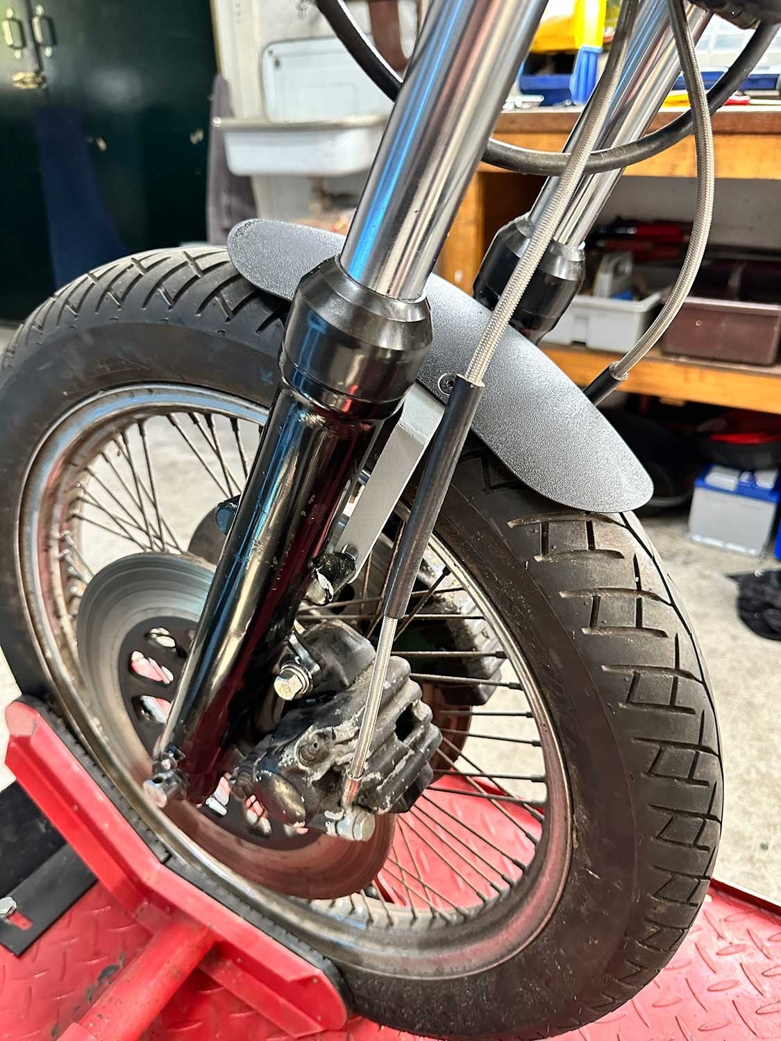 Rohmetall-Racer-Frontfender Yamaha SR500 '78-'81 - CafeRacerWebshop.de