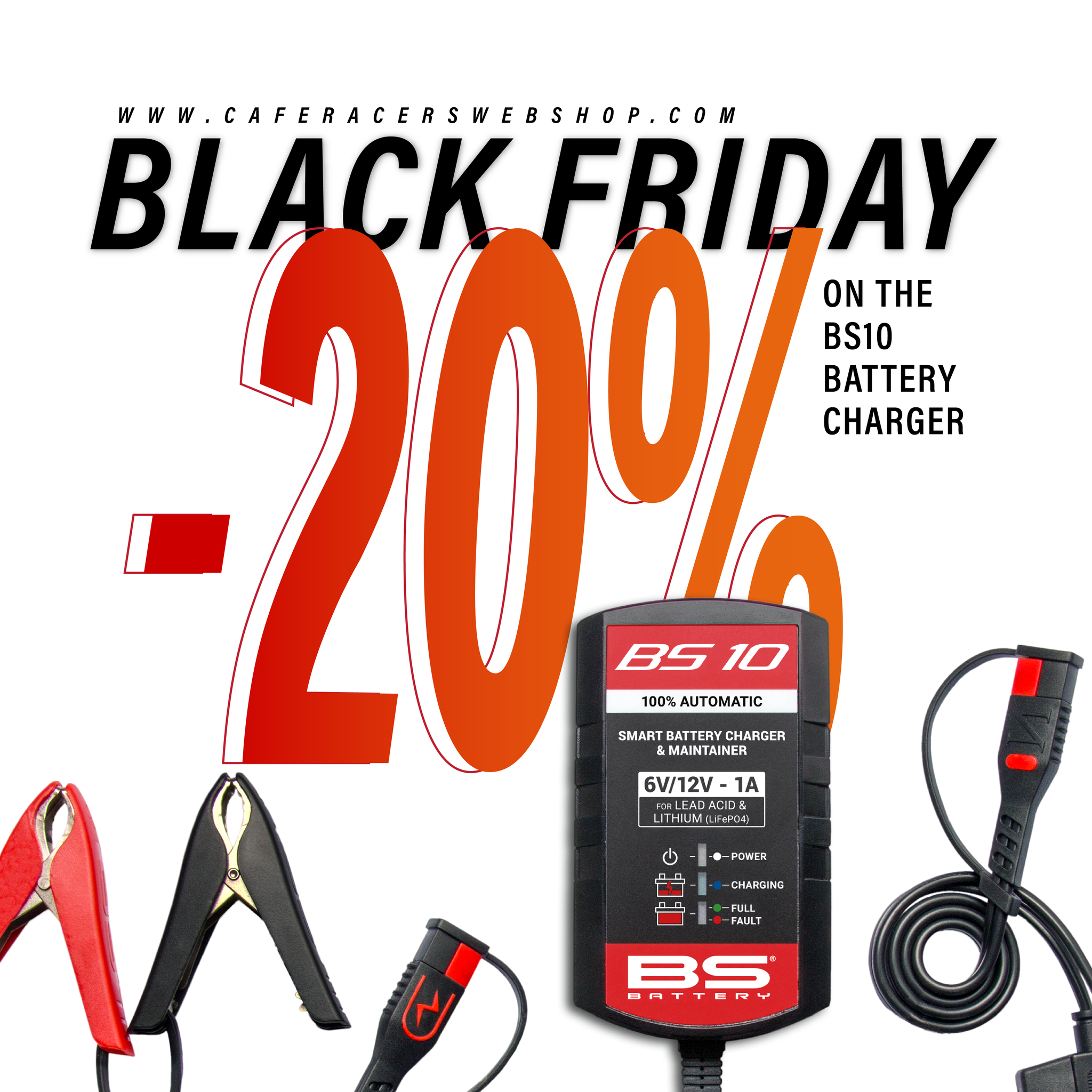 BS Battery Charger Blowout - CafeRacerWebshop.com