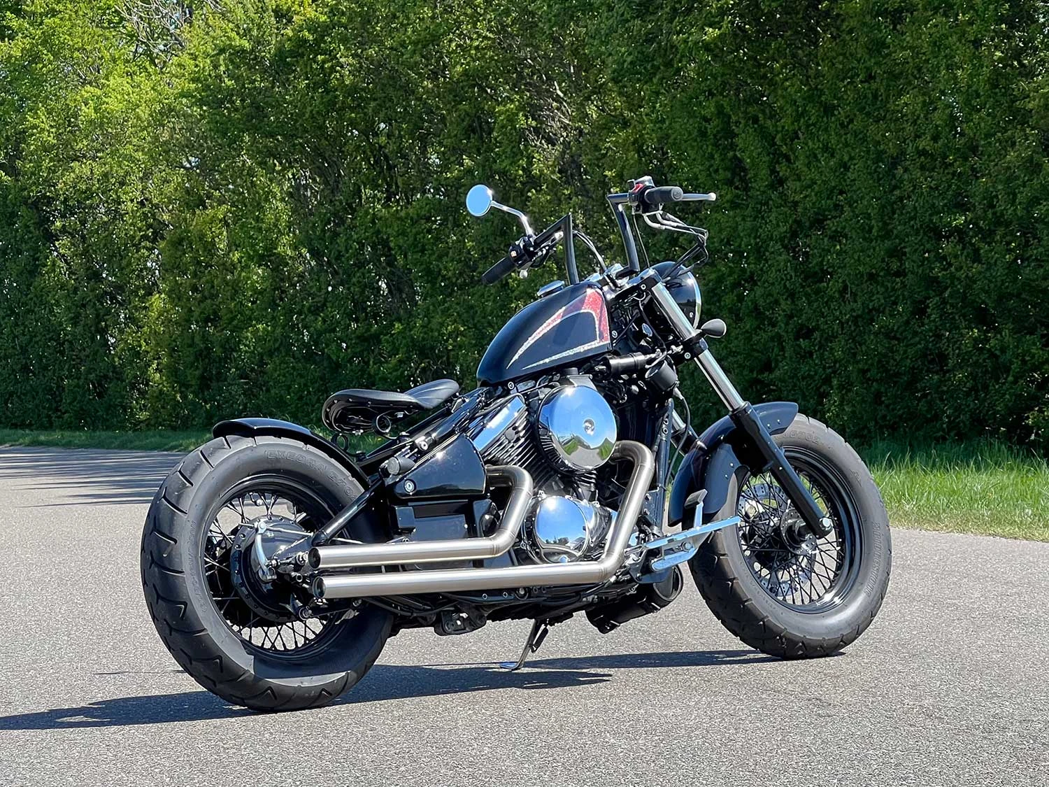 RMR Pot d'échappement Longshot Kawasaki Vulcan VN800 1995-2005 kopen bij CafeRacerWebshop.com