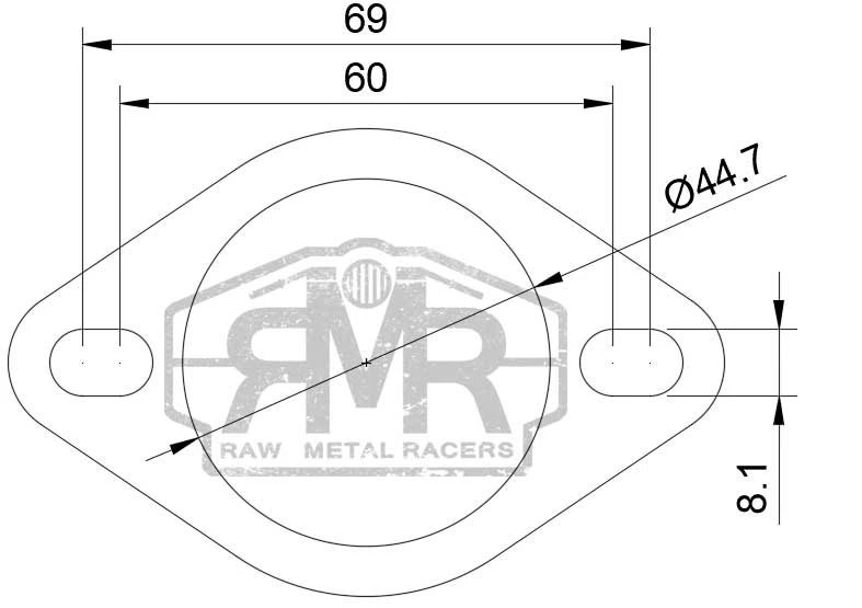Raw metal racers Stainless steel exhaust flange ( various sizes ) kopen ...