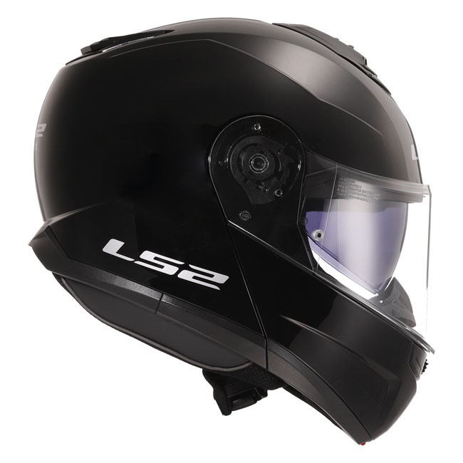 LS2 Strobe II Helmet | Gloss Black - CafeRacerWebshop.com