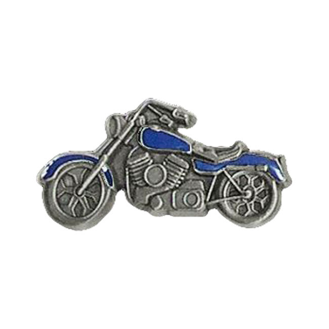 Biker pins Motorcycle pin blue colored kopen bij CafeRacerWebshop.com