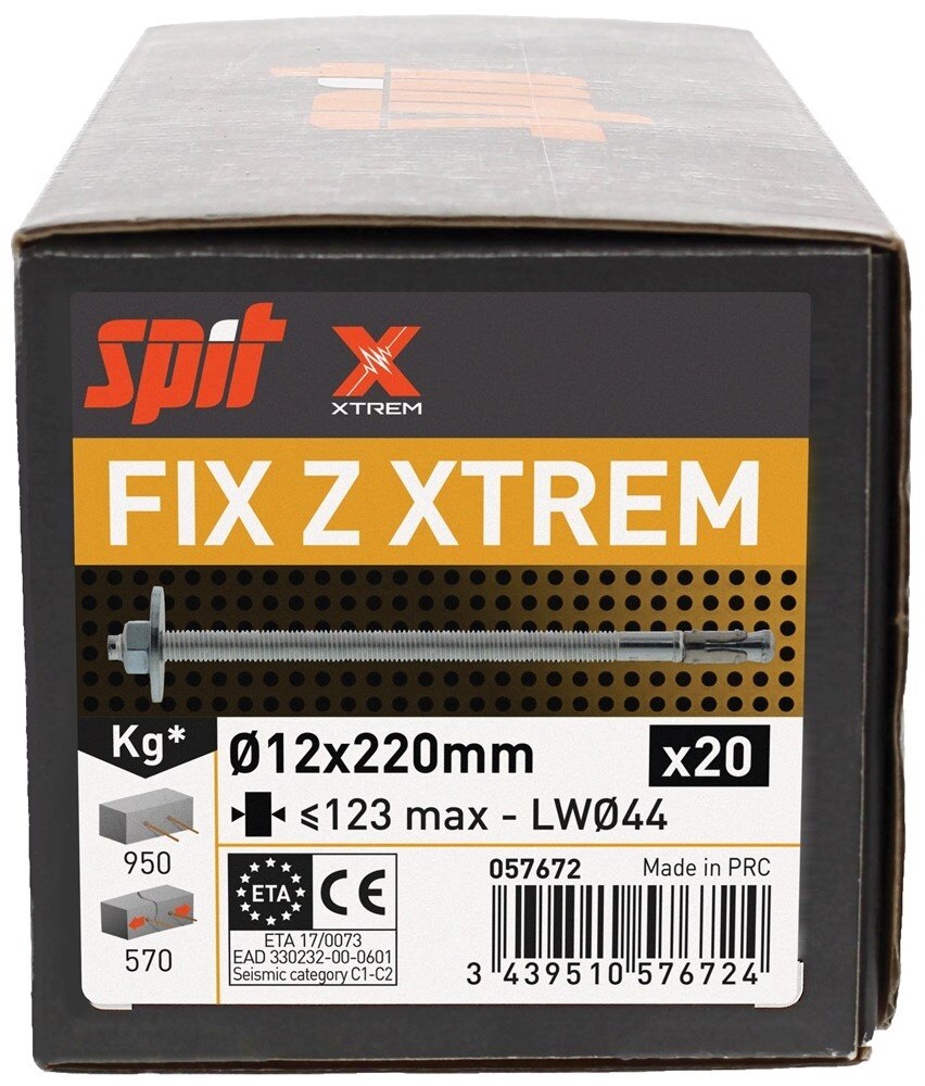 SPIT Fix Z Xtrem Segmentanker M12x220 Grote Ring Verzinkt kopen ...