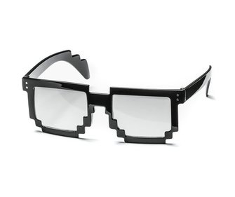 Trendy 8-bit pixel glasses - Minecraft glasses - Transparent Glasses ...