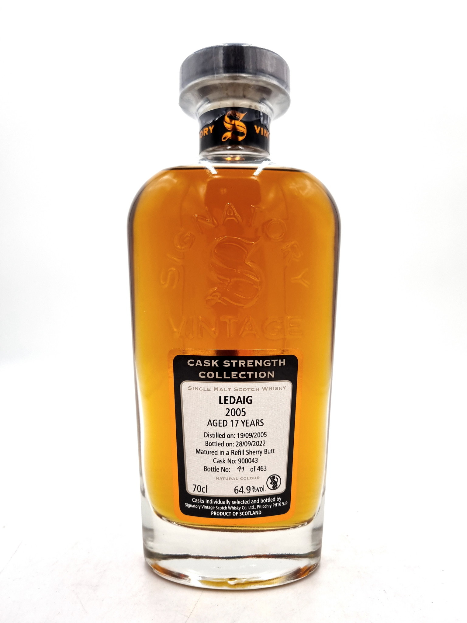 Ledaig 2005 Signatory Cask Strength Cask 900043 0,70 ltr 64,9% ...