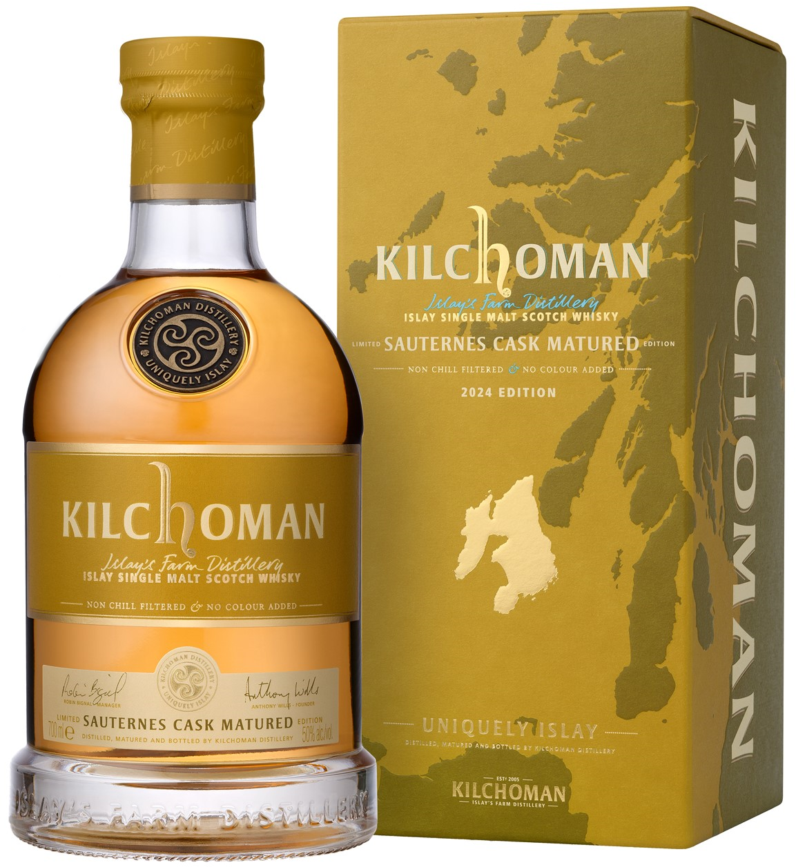 Kilchoman Sauternes Cask Matured 2024 Edition 0,70 ltr 50% - Whiskysite.nl World of Fine Spirits