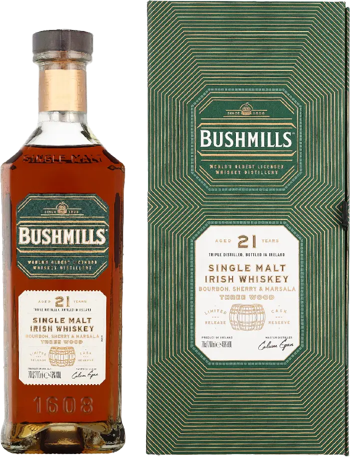 Bushmills 21 Years Old Single Malt 0,70 ltr 46% - Whiskysite.nl World ...