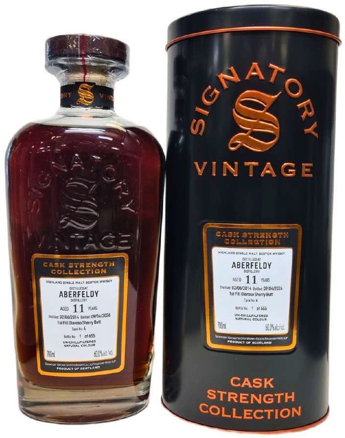 Aberfeldy 11 Years Old 2014 Signatory Cask Strength Cask 4 0,70 ltr 60 ...