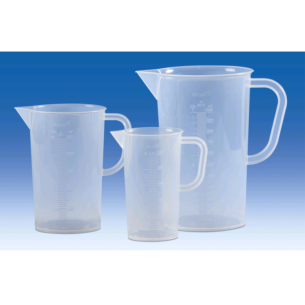 Measuring jug PP with handle and spout 100/250/1000ml - Veldshop