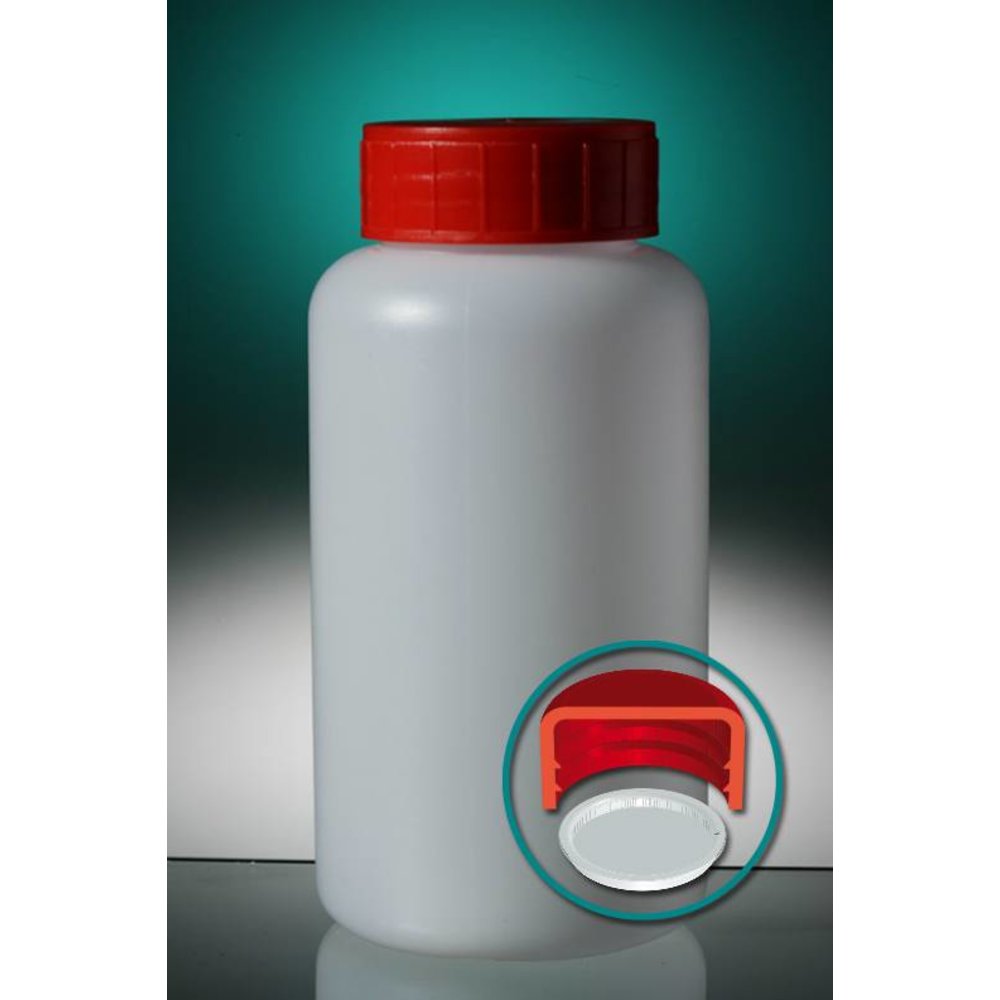 Pot HDPE Rond met schroefdop en inlegstop 500ml - Veldshop