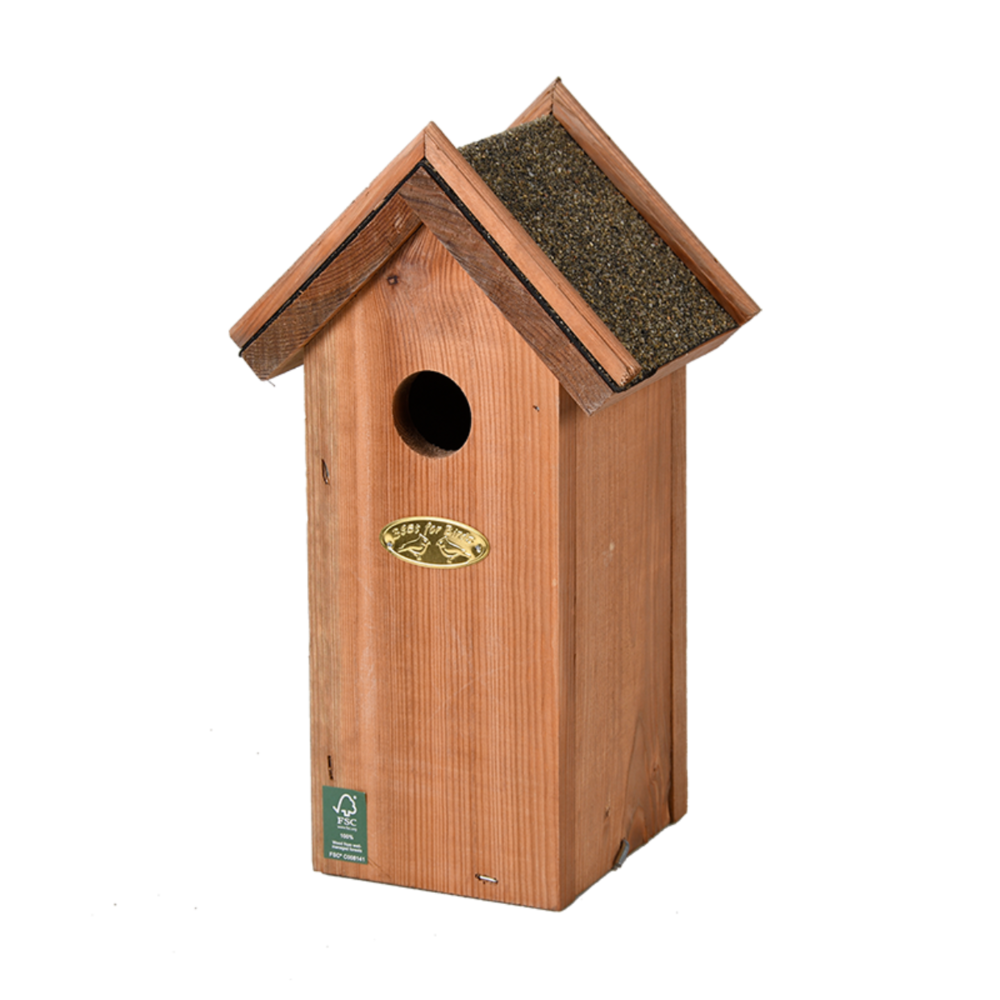 Nest box blue tit bitumen roof - Veldshop