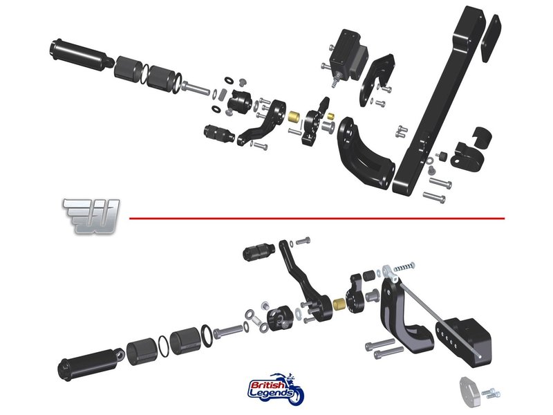 Forward Controls Kit for Triumph Bobber - Triumph Parts