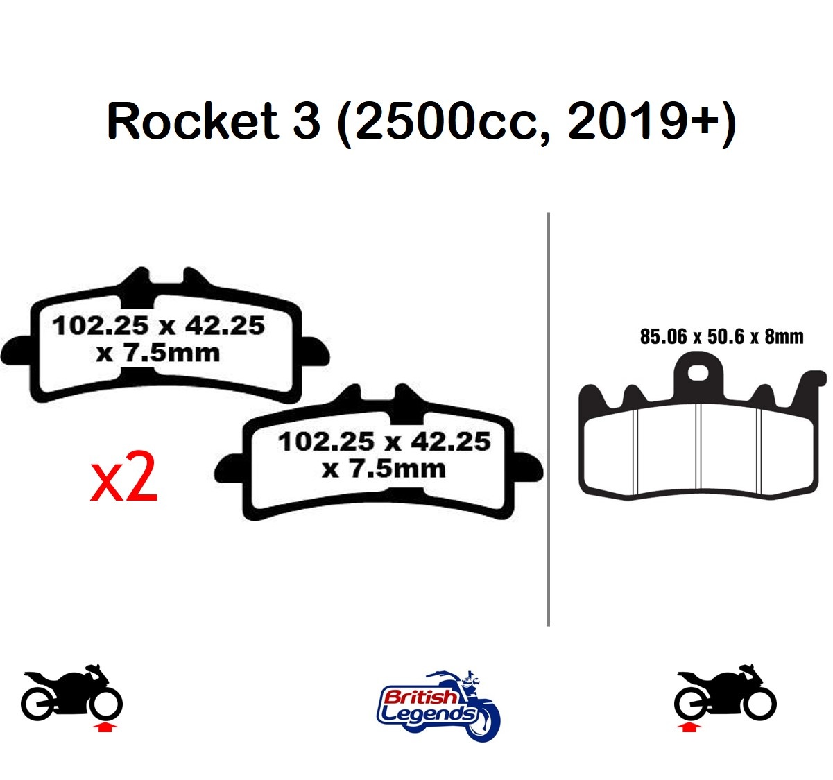 EBC Sintered Brake Pads for Triumph Rocket III/3 - British Legends