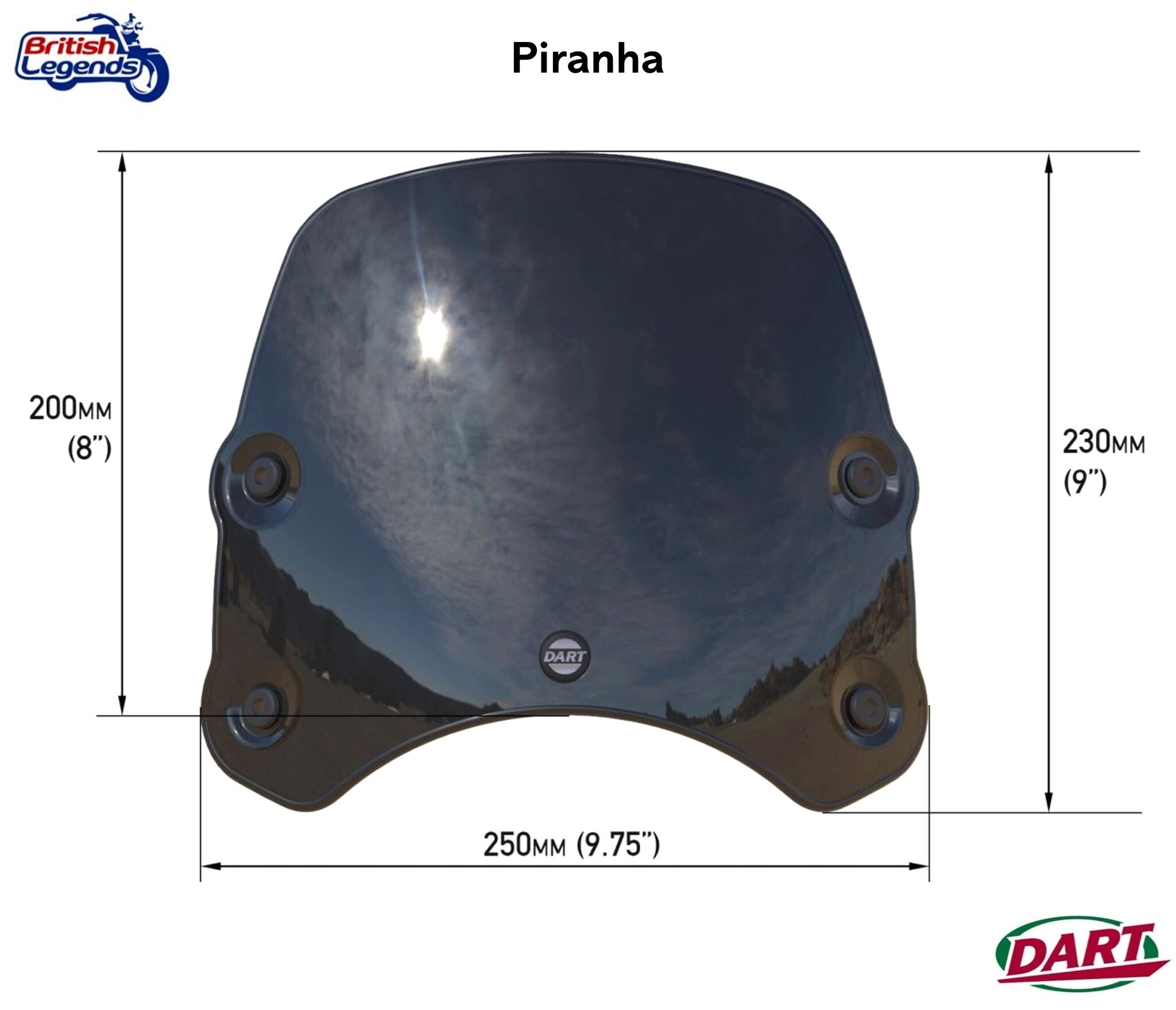 Dart Flyscreen for Triumph Bobber - British Legends