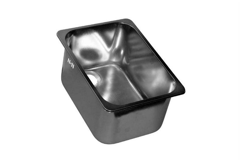 Buy Rectangular stainless steel sink with overflow online - HorecaTraders