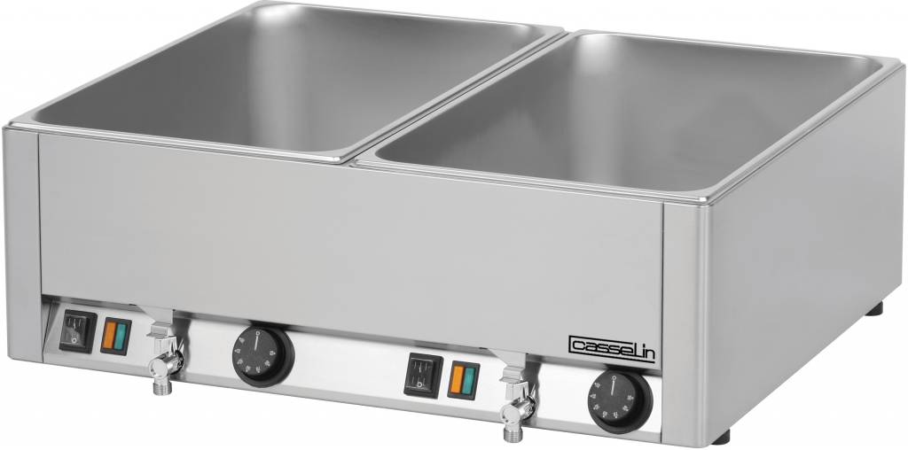 Buy Double Bain-Marie with drain tap | GN 1/1 online - HorecaTraders