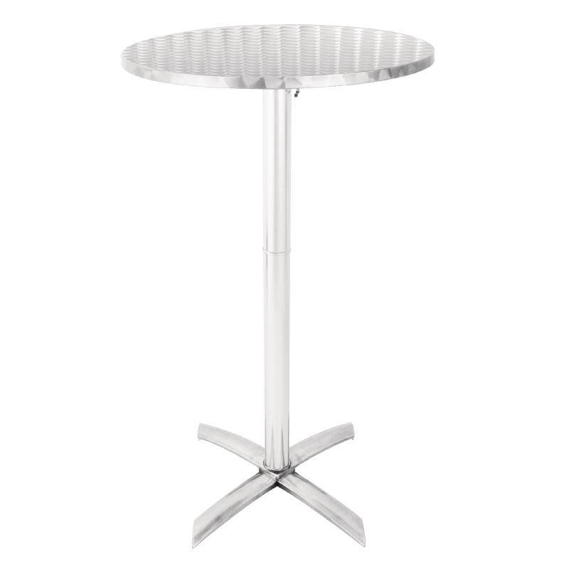 Buy Round standing table with tiltable stainless steel top online ...