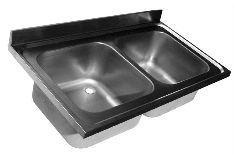 Buy Sink table top | 2 sinks | 4 formats online - HorecaTraders