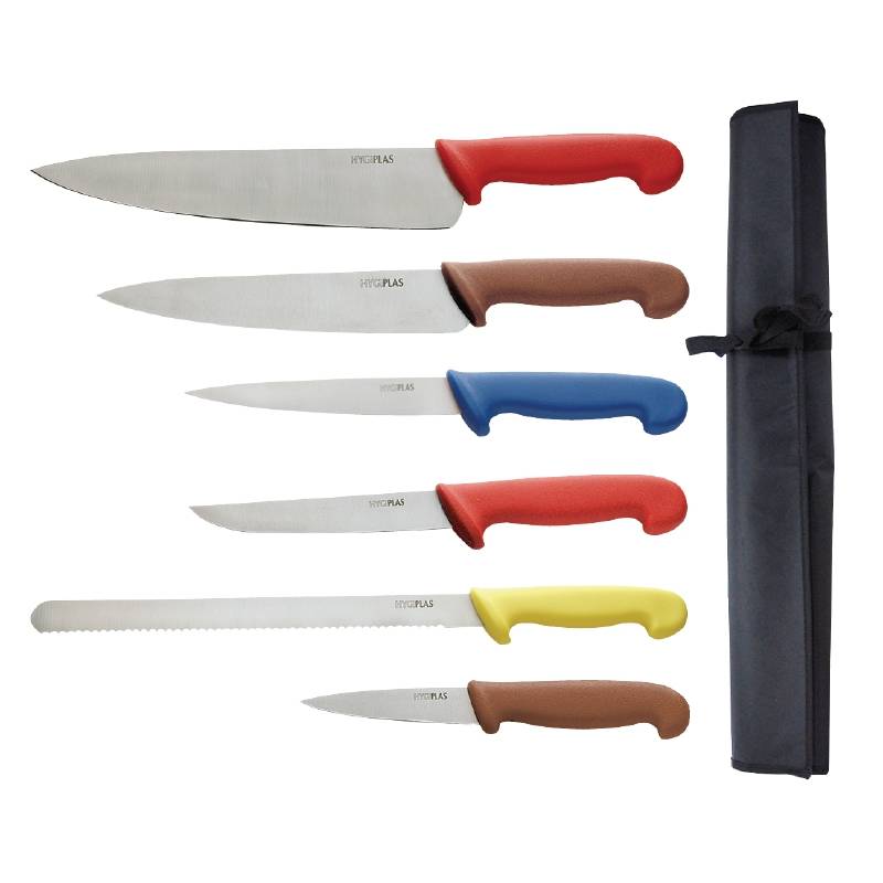 Buy 7 Piece Color Coded Knife Set online - HorecaTraders