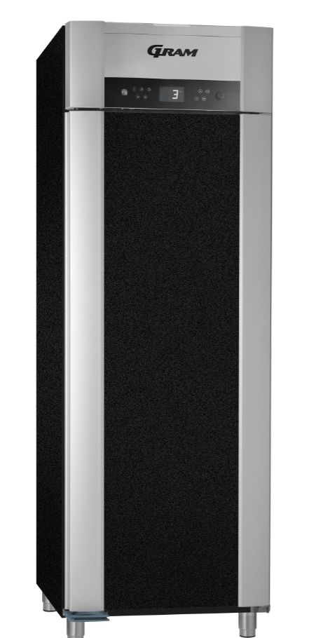 Buy Gram stainless steel refrigerator single door black | 2/1 GN | 610 ...