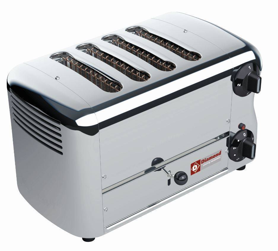 Buy 4 Slices Toaster with timer and audible alarm online - HorecaTraders