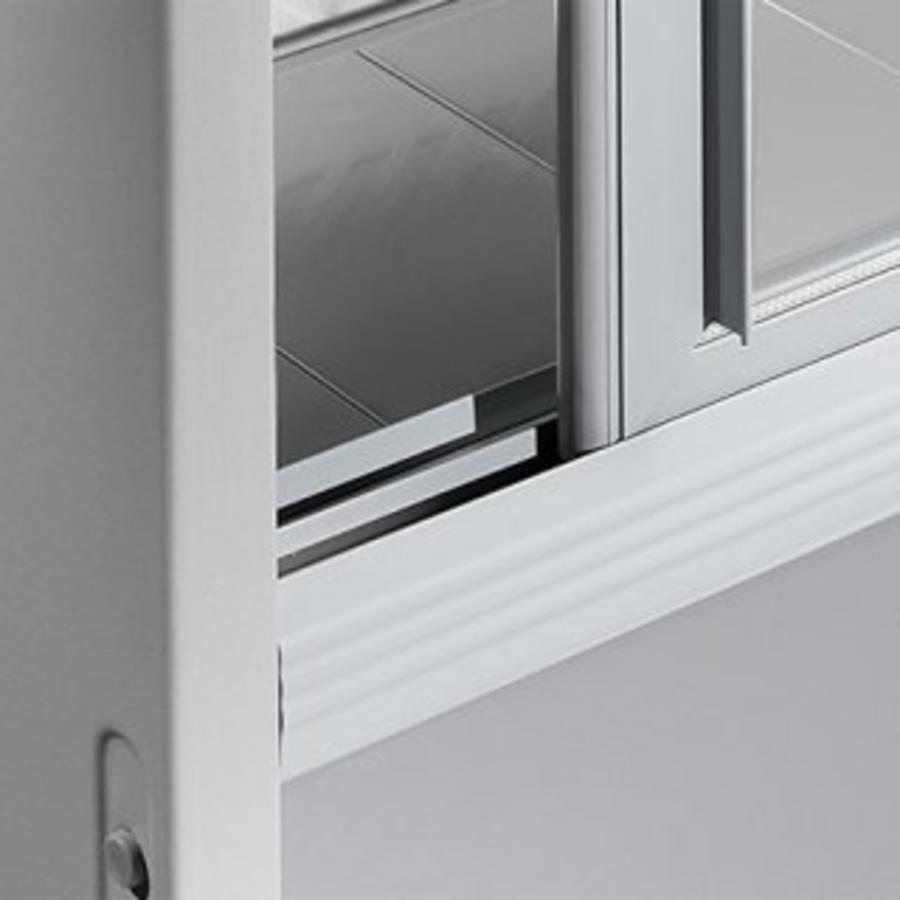 Buy Wall fridge stainless steel with sliding glass doors ...