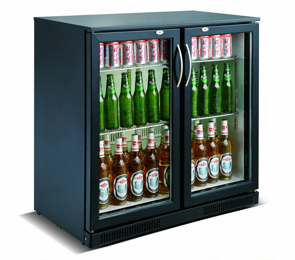Buy Bar fridge 2 folding doors 90x90x50 cm online - HorecaTraders