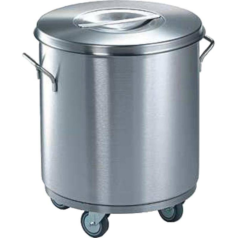 RVS Afvalcontainer 50 Liter | Ø 43x49,5 cm - Horeca Traders